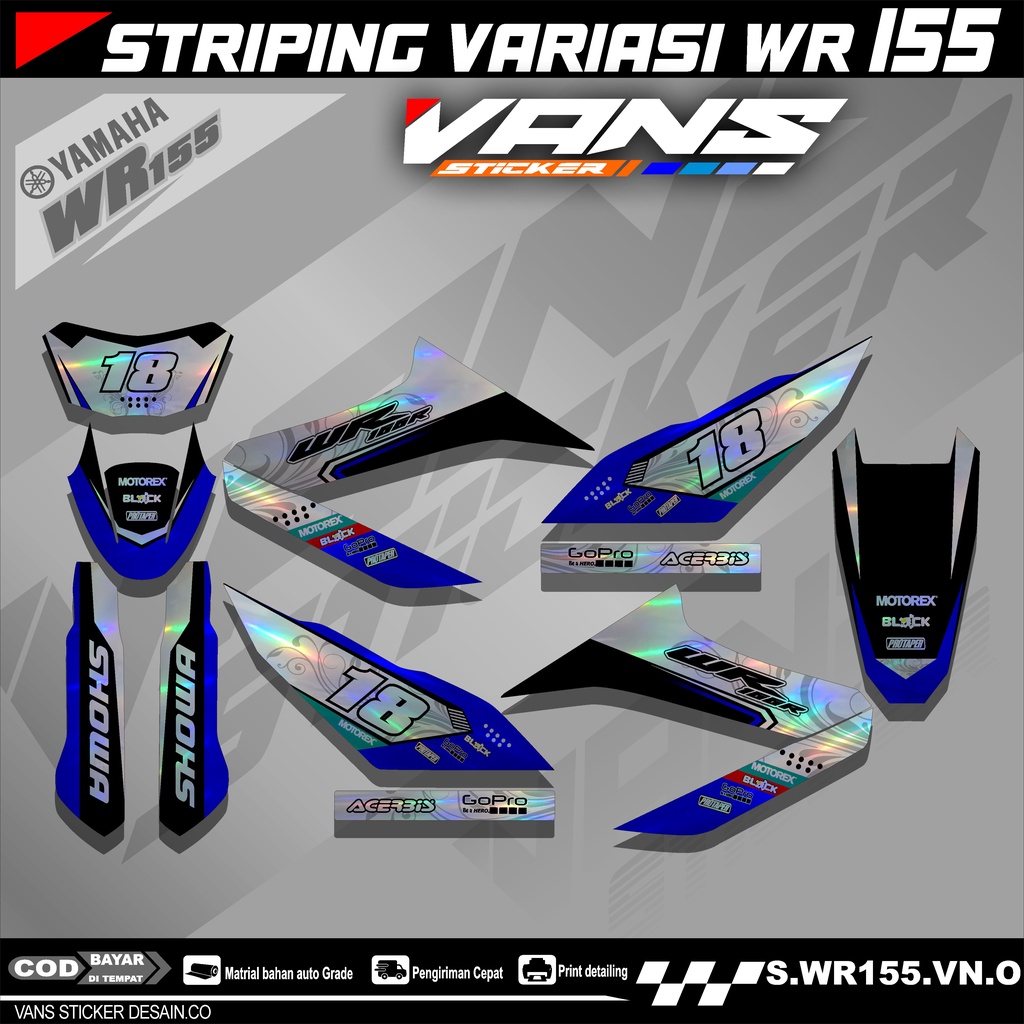 Striping WR 155 - รายชื่อสติ๊กเกอร์สําหรับ YAMAHA WR 155 Variations รถ ...
