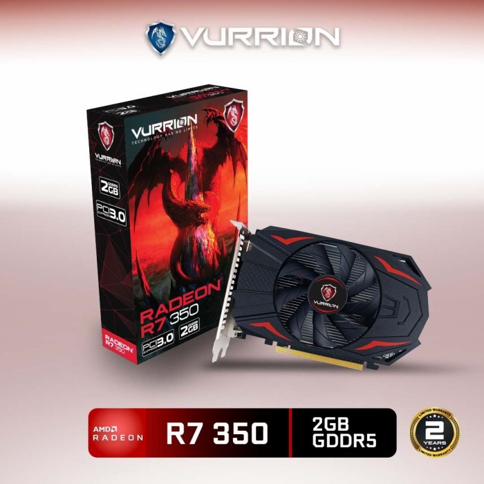 ความจุจริง Vga AGS VURRION AMD R7 350 2GB DDR5 128bit | Shopee Thailand