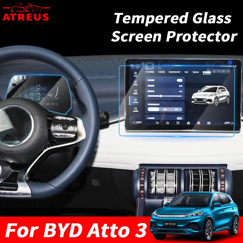 Byd Atto 3 กระจกนิรภัยกันรอยหน้าจอ สําหรับรถยนต์ GPS นําทาง ฟิล์ม ...