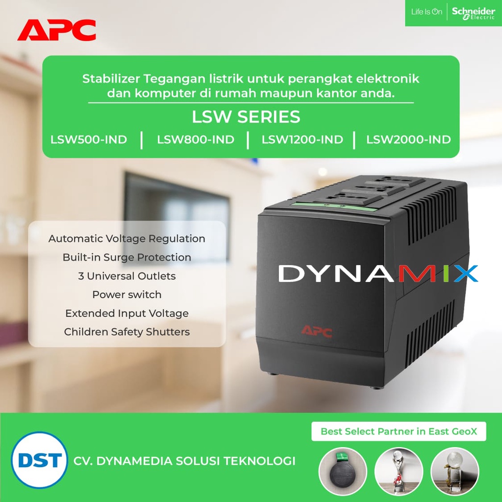 Stavolt APC LSW500-IND 500VA AVR / Stabilizer / Stavol + Surge ...
