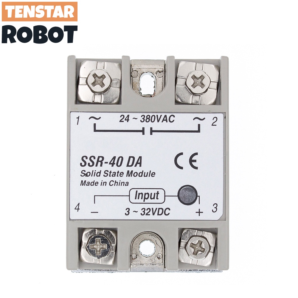 โมดูลรีเลย์ควบคุมอุณหภูมิ SSR-40DA 25DA 60DA DC เป็น AC 24V-380V 40A ...