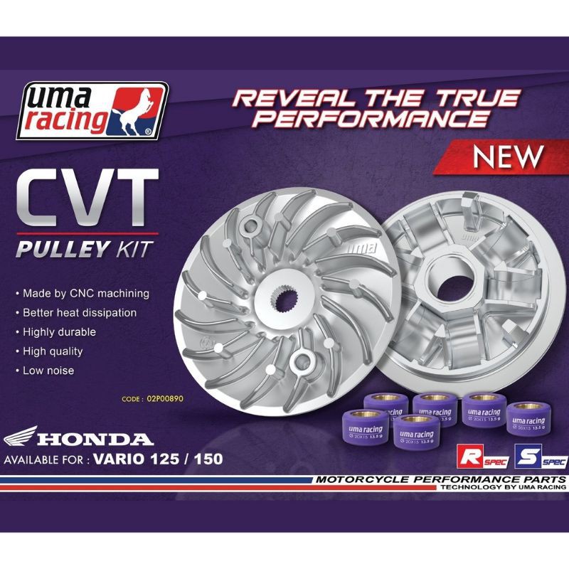 100% UMA RACING HONDA VARIO150 PCX ADV150 13.5G ด้านหน้า PULLEY ชุด ...