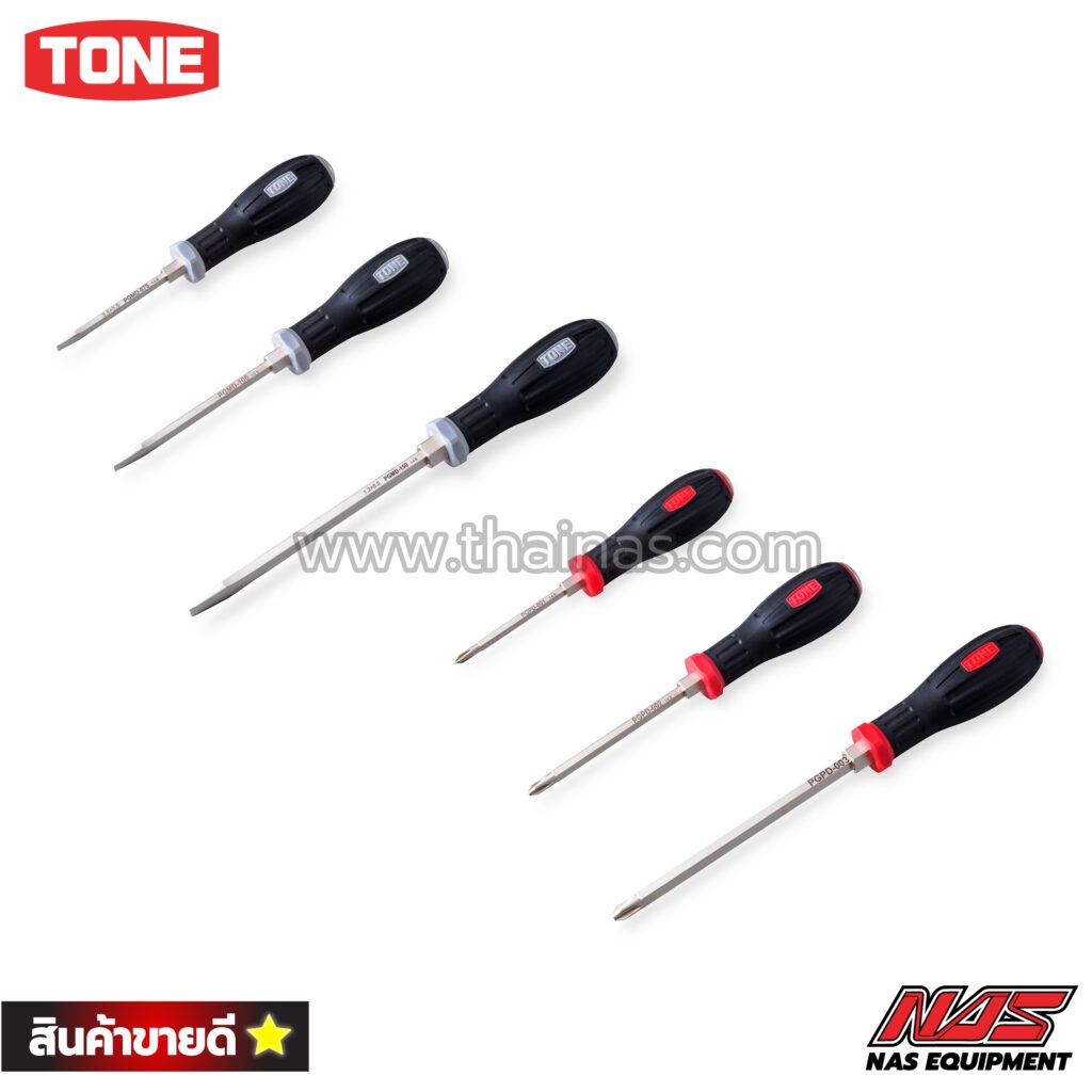TONE ไขควงตอกได้ ด้ามยาง ตอกได้ แกนแม่เหล็ก | PGD-SERIES | Shopee Thailand