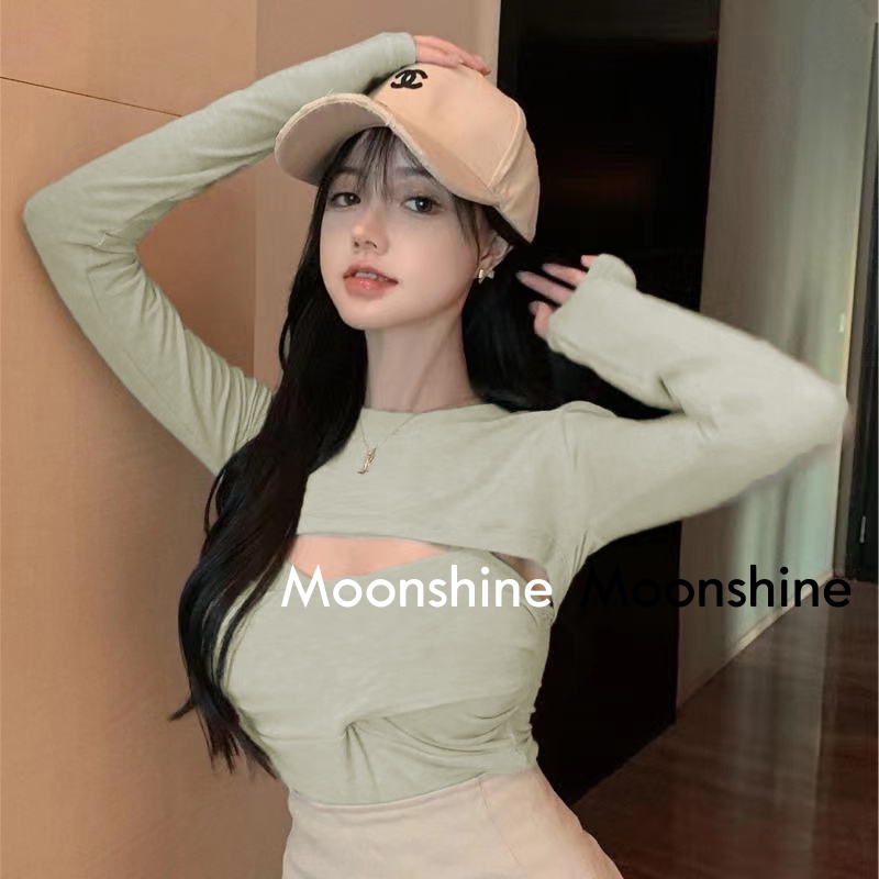 Moon เสื้อครอป เสื้อสายเดี่ยว ย้อนยุค y2k 2022 NEW 22123003 | Shopee Thailand
