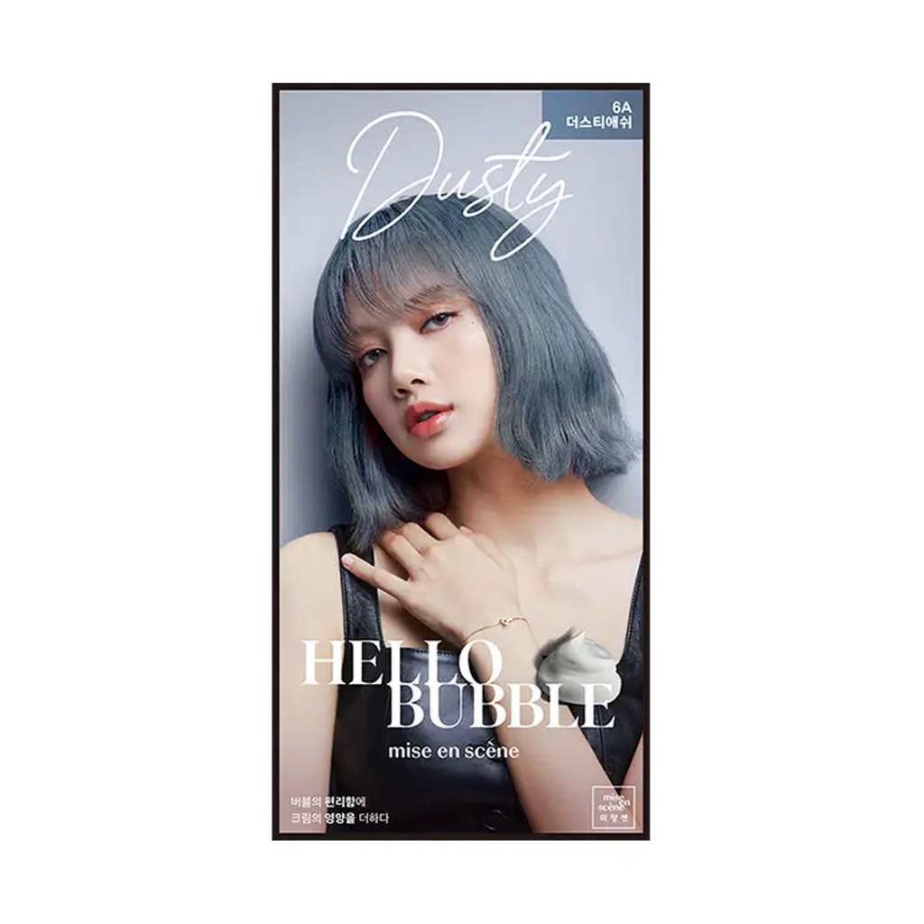 โฟมเปลี่ยนสีผม โฟมย้อมผม Mise En Scene X Blackpink Hello Bubble Foam Hair Color | Shopee Thailand