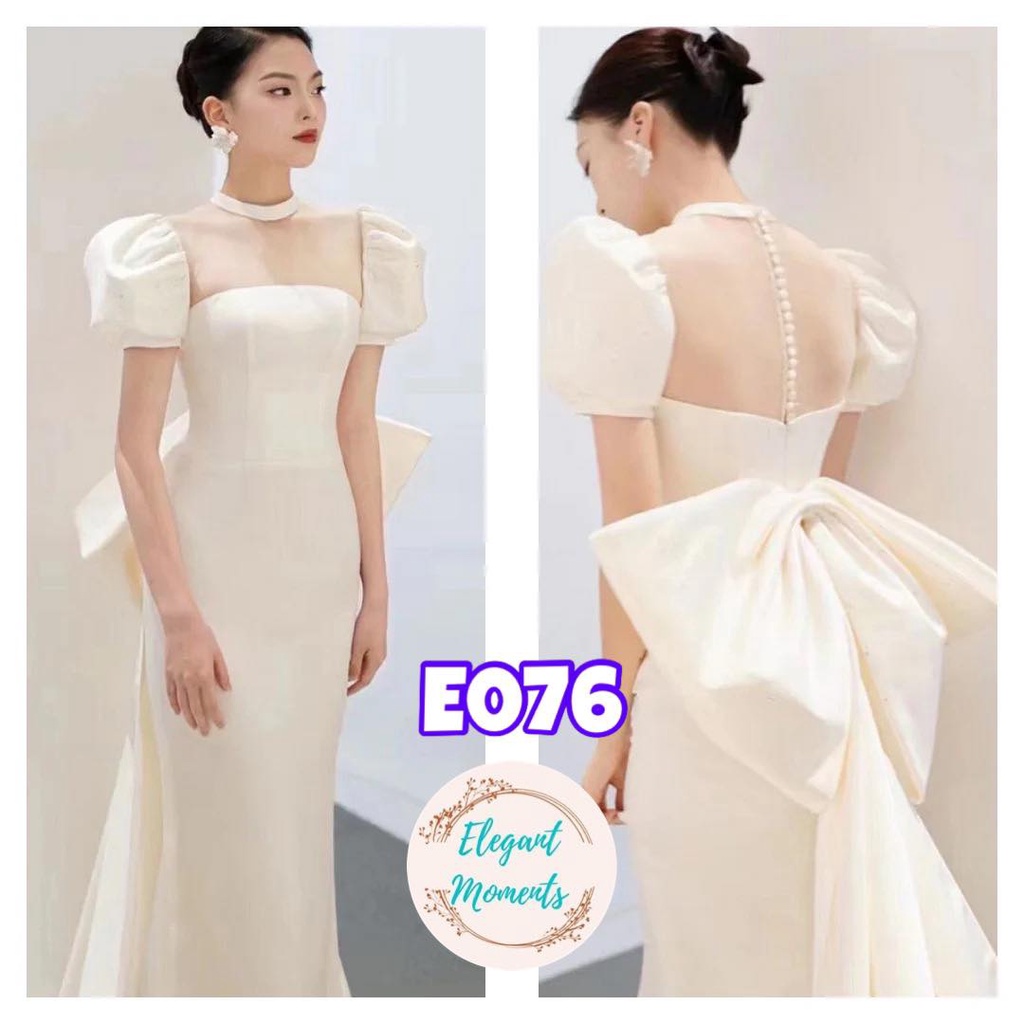 ชุดแต่งงาน ชุดเจ้าสาว ชุดถ่ายพรีเวดดิ้ง ชุดafter party E076 | Shopee Thailand