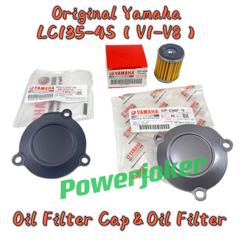 LC135-4S V1-V8 LC135 New Fi 4S (สีเทา) ฝาครอบกรองน้ํามัน/ฝาครอบเครื่องยนต์ Penutup Enjin Miyak ...