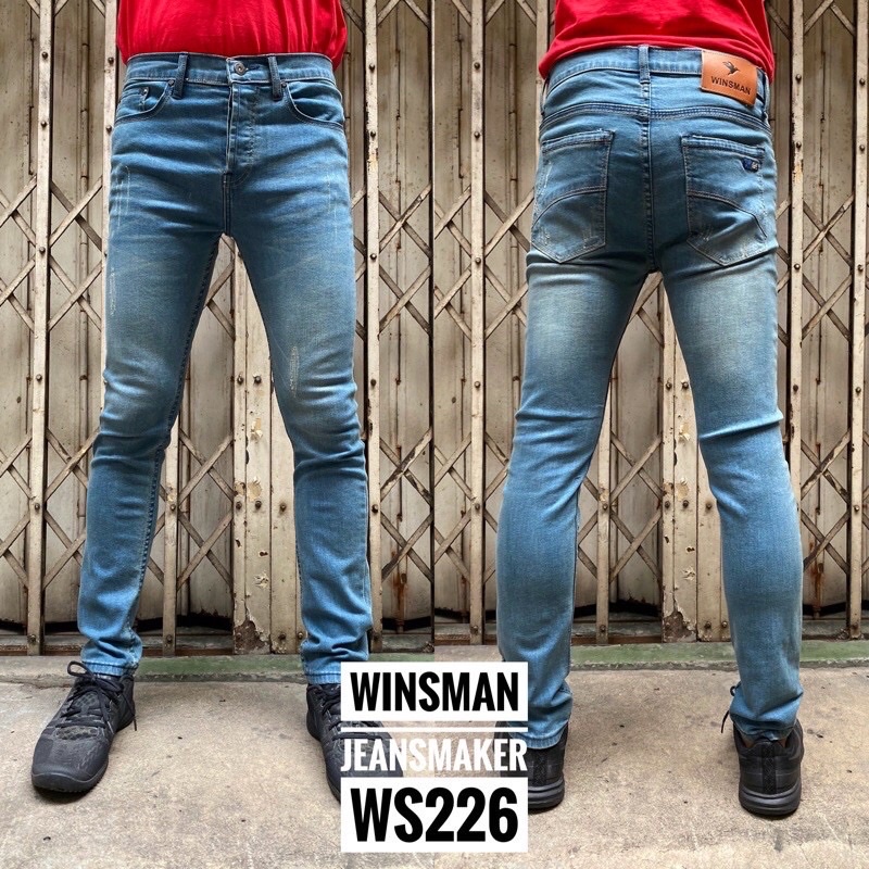 กางเกงยีนส์ขายาว WINEMAN แท้100% ทรงเดฟสกินนี่ ผ้ายืดนุ่ม ทรงสวย ...