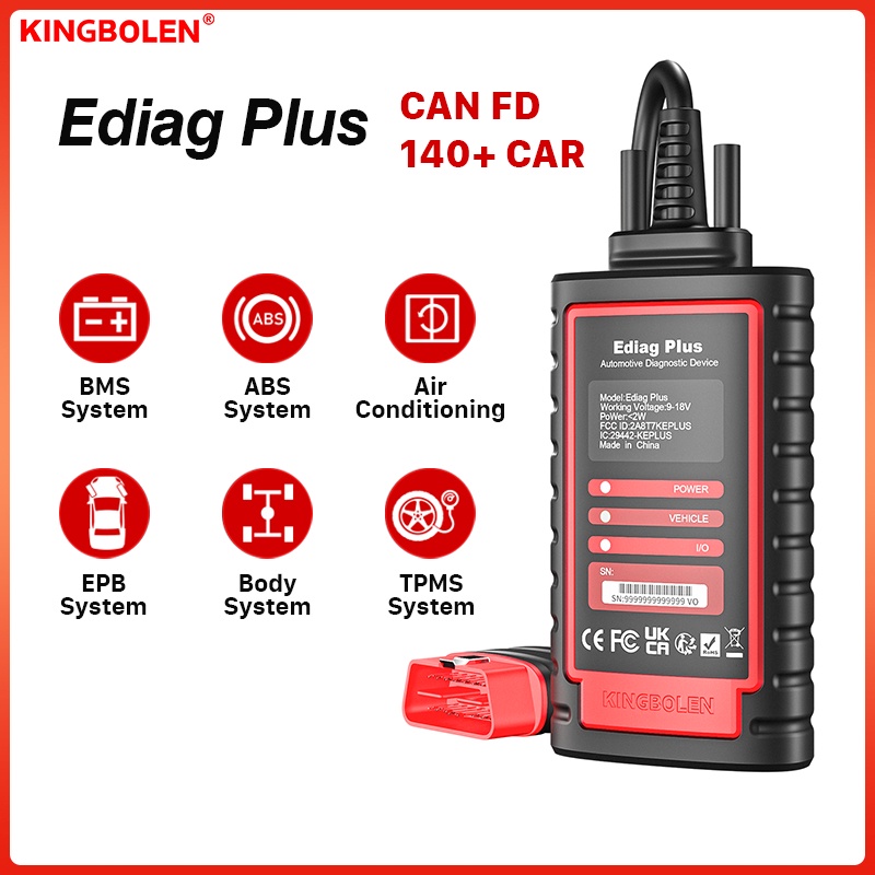 Kingbolen Ediag Plus CANFD โปรโตคอล ระบบ ECU เข้ารหัส ทดสอบแอคทีฟ 16 รี ...