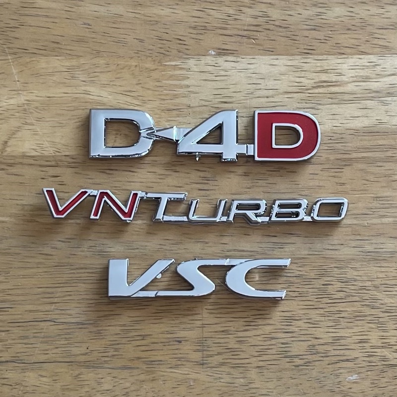 โลโก้ D4D VN TURBO VSC ตัวหนังสือฝาท้าย FORTUNER (จำนวน 3 ชิ้น ...