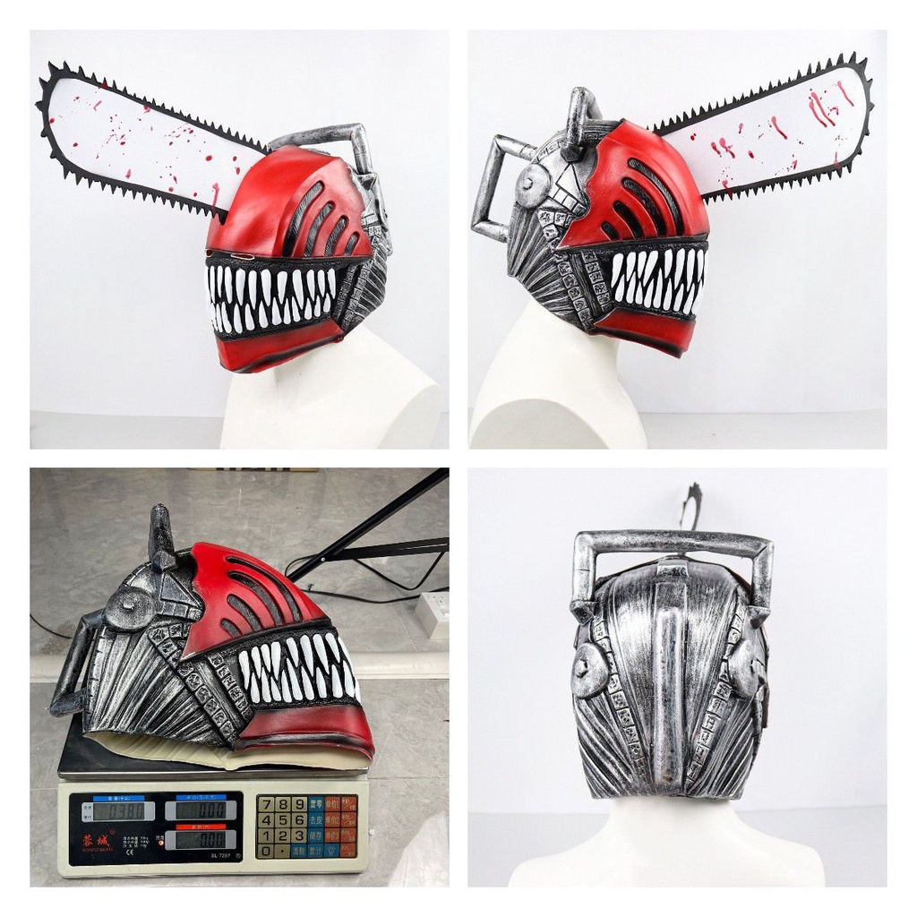 Anime Chainsaw Man Cosplay Mask Rubber Headgear Anime Denji Pochita ...