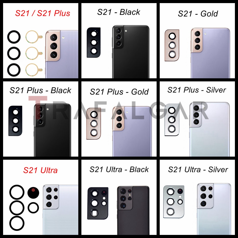 กระจกกล้อง Trafalgar สําหรับ SAMSUNG GALAXY S21 Plus S21 Ultra 5G ...