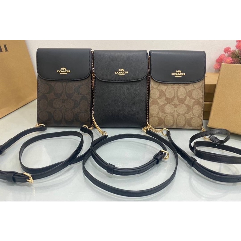 Coach RACHEL PHONE CROSSBODY IN SIGNATURE CANVAS | Shopee Thailand