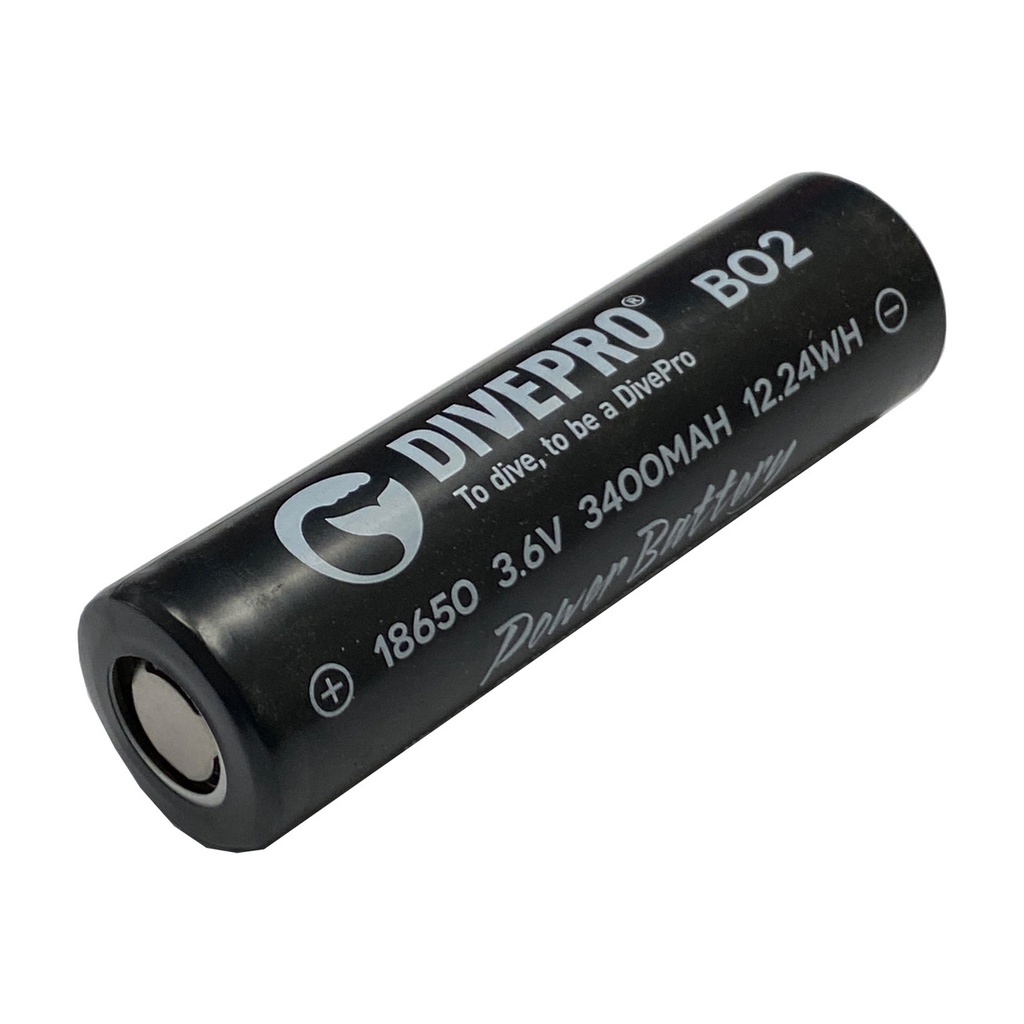 ถ่านไฟฉาย แบตเตอรี่18650 3.6V 3400mah 12.24WH Battery Divepro | Shopee ...
