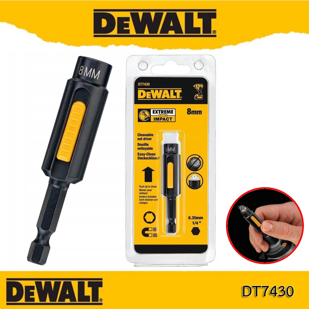 DEWALT รุ่น DT7430-QZ ก้านขันบล็อค 8มม. DT7440 ขนาด 10มม. Cleanable ...