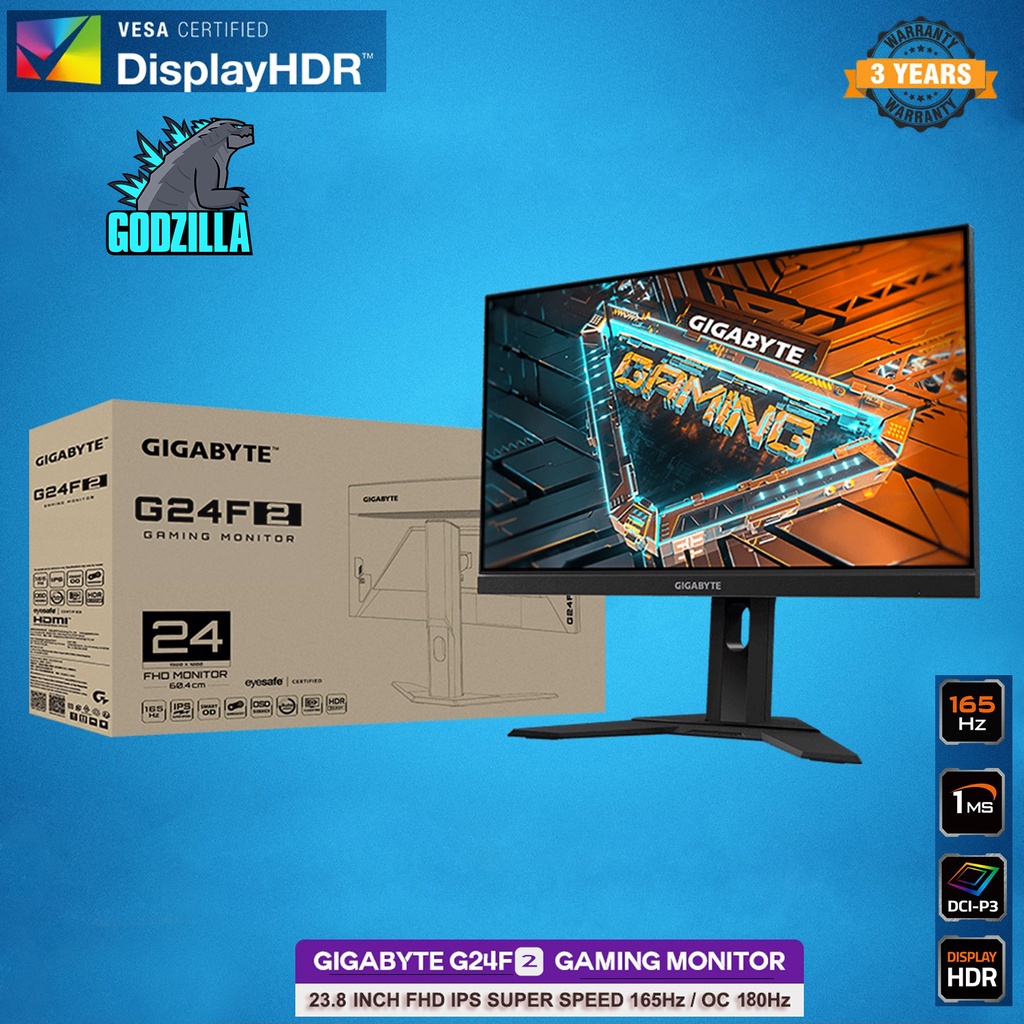 GIGABYTE G24F 2 Gaming Monitor IPS FHD (รุ่นใหม่ 165Hz 1ms OC 180Hz) จอ ...