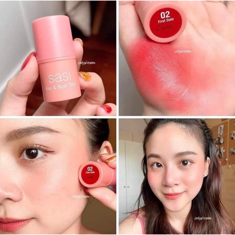 sasi Kiss & Blush Stick บลัชออนเนื้อครีม เนื้อดือมากก คือเป็นครีมบลัชที่ปาดง่าย เกลี่ยง่าย ...