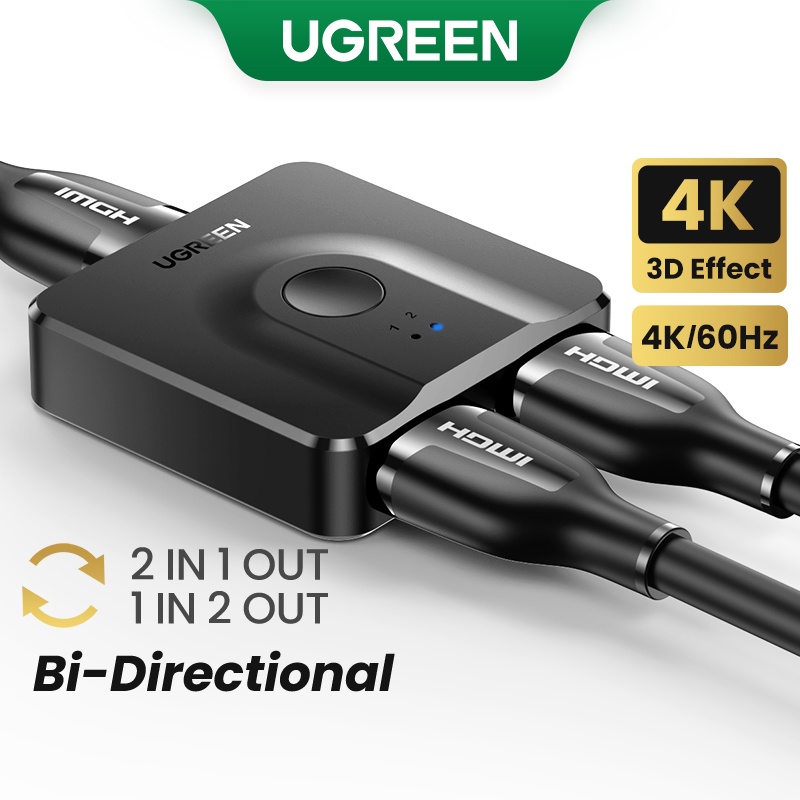 UGREEN HDMI Switch 2 IN 1 Out 4K @ 60Hz HDMI Splitter 1 in 2 Out HDMI Splitter for PS5, PS4 ...