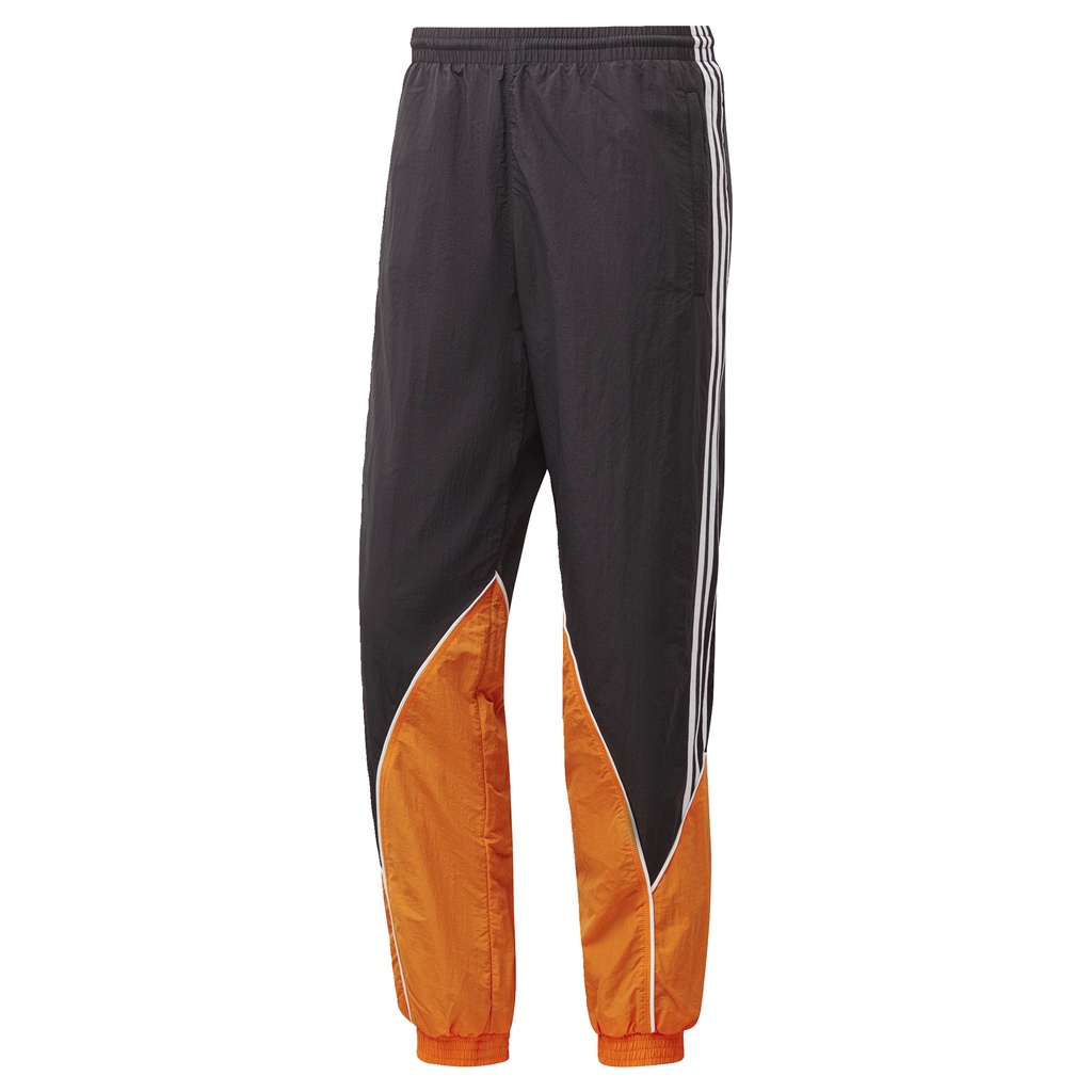 adidas ไลฟ์สไตล์ กางเกงแทรคผ้าทอ Big Trefoil Abstract ผู้ชาย สีดำ ...