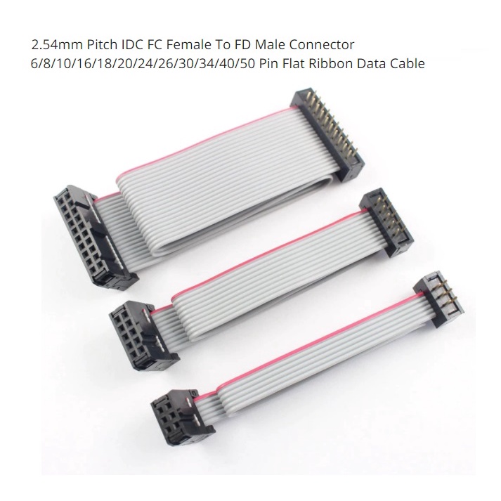 Idc สายริบบิ้นแบน Pitch 2.54 มม.8P 10P 12P 16P 20P 26P 34P 40P 50P ชายหญิง | Shopee Thailand