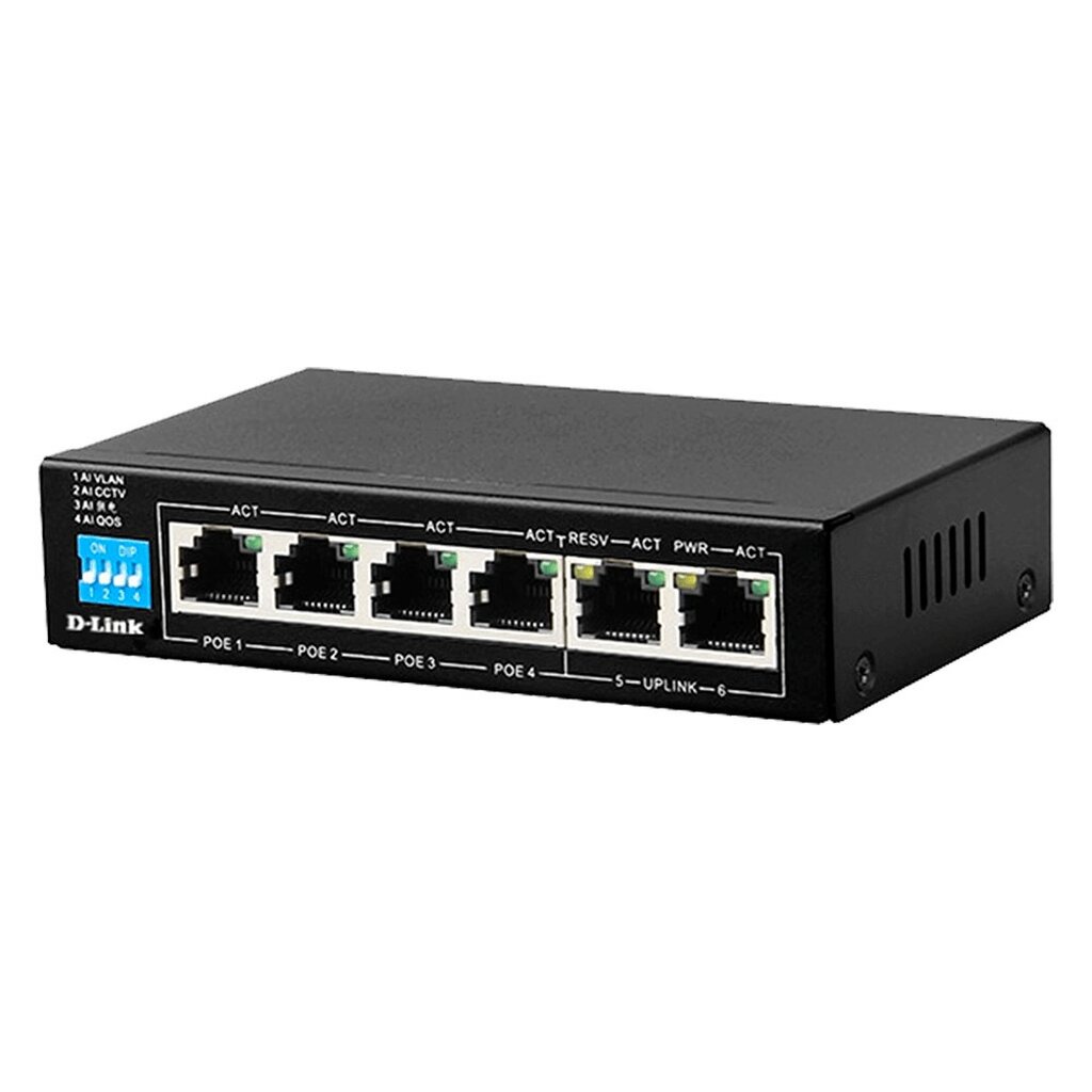 Switching Hub 6 Port D-LINK DES-F1006P-E (5'' 4 POE,+2 Uplink) | Shopee ...