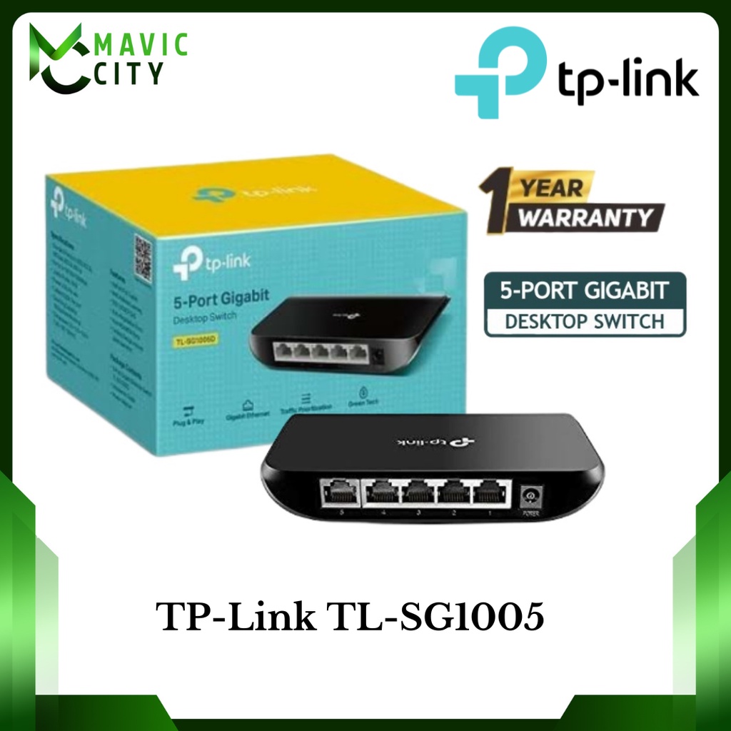 Tp-link TL-SG1005 5-Port Gigabit Desktop Switch รับประกันอย่างเป็น ...