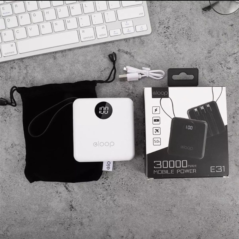 elop【2022รุ่นใหม่ล่าสุด】Power Bank 30000mAh ของแท้ 100% พาวเวอร์แบงค์ แบตสำรอง ความจุ 30000 mAh ...