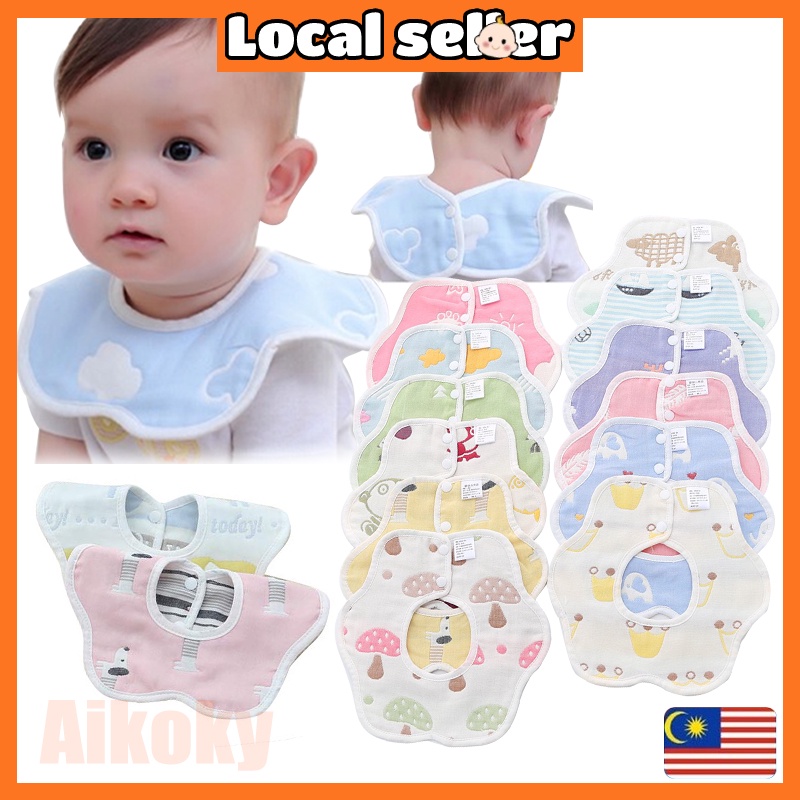 Aikoky Premium Baby Petal Bib เด็ก 360 องศาผ้าพันคอกลีบน้ําลาย ...