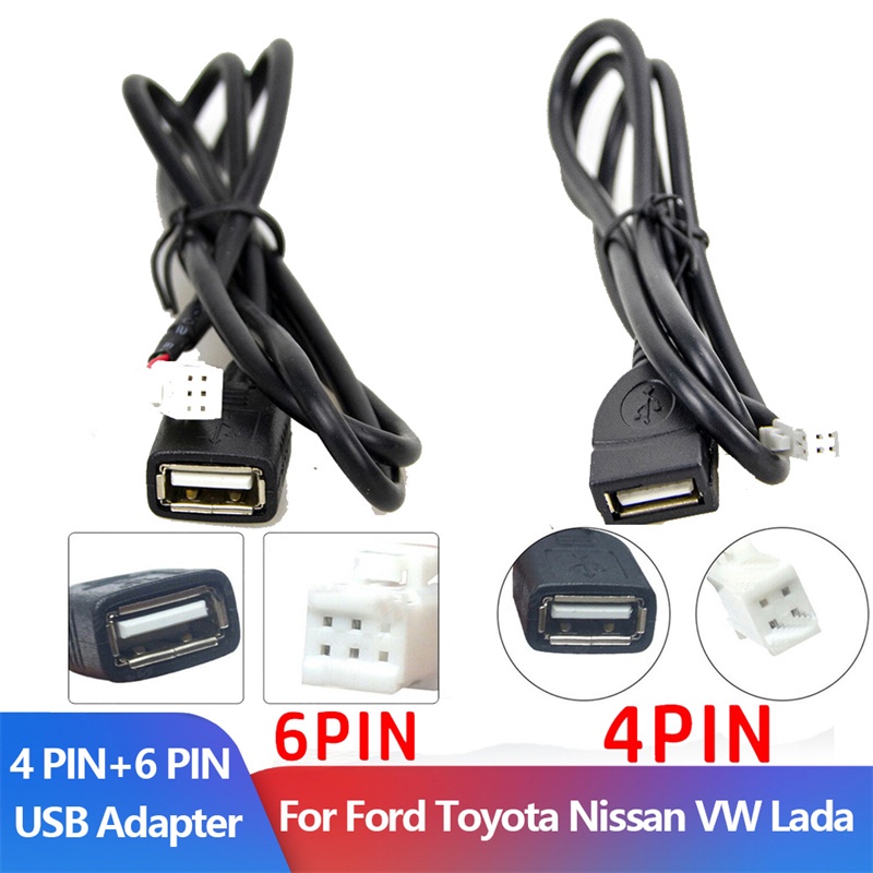 อะแดปเตอร์สายเคเบิล USB 4 Pin 6 Pin สําหรับเครื่องเล่นวิทยุ รถยนต์ Android | Shopee Thailand