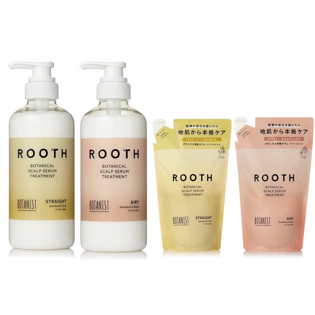 botanist ROOTH treatment 490ml รีฟิล 400ml เซรั่มหนังศีรษะพฤกษชาติ (ผลิตภัณฑ์จากญี่ปุ่น ...