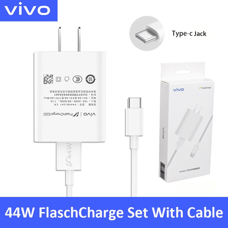 ชุดชาร์จ Vivo FlashCharge Usb TypeC 44W รองรับหลายรุ่น เช่น Y76 5G/V23E ...