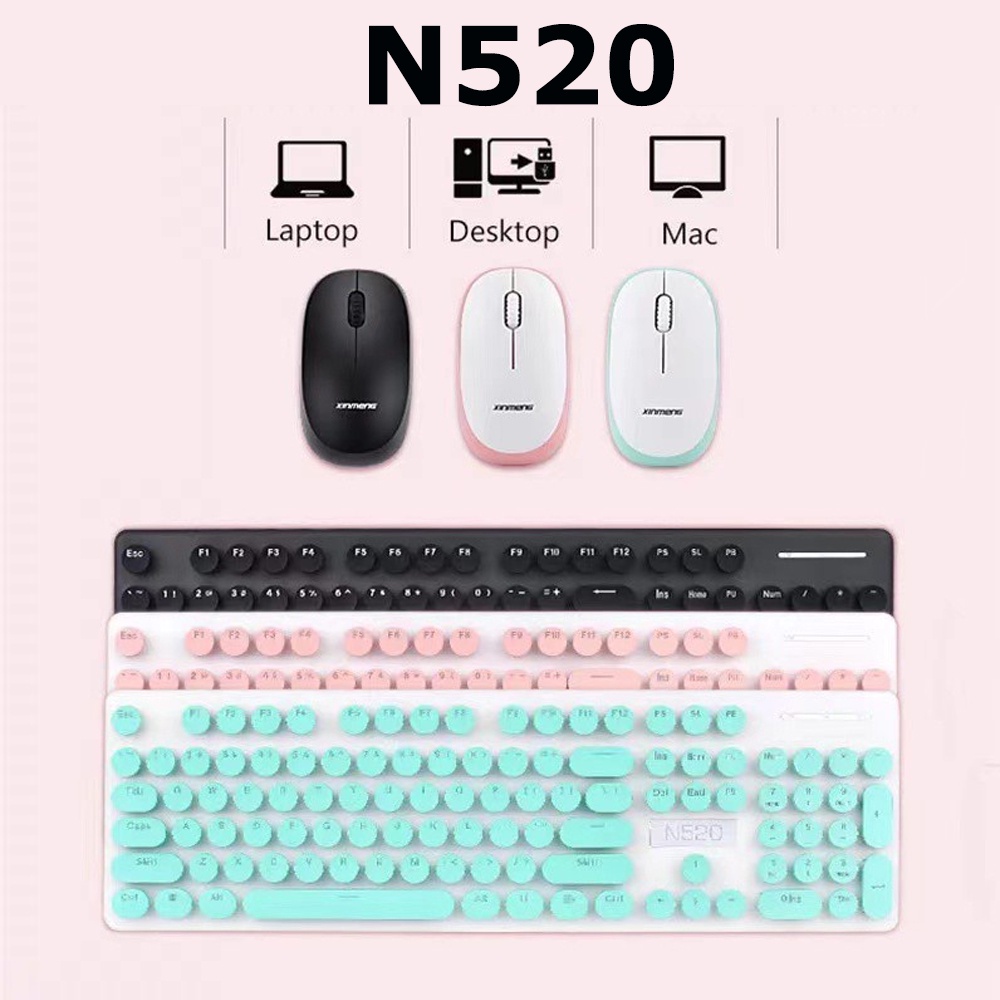 Philips N520/C354 NEW wireless keyboard and mouse set typewriter design ...