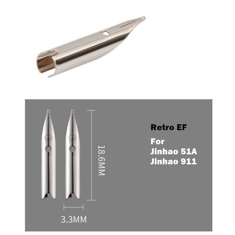 Penlab 1pcs Jinhao Nib สําหรับปากกาหมึกซึม, 18KGP M, 0.38 มม.F EF Tip ...
