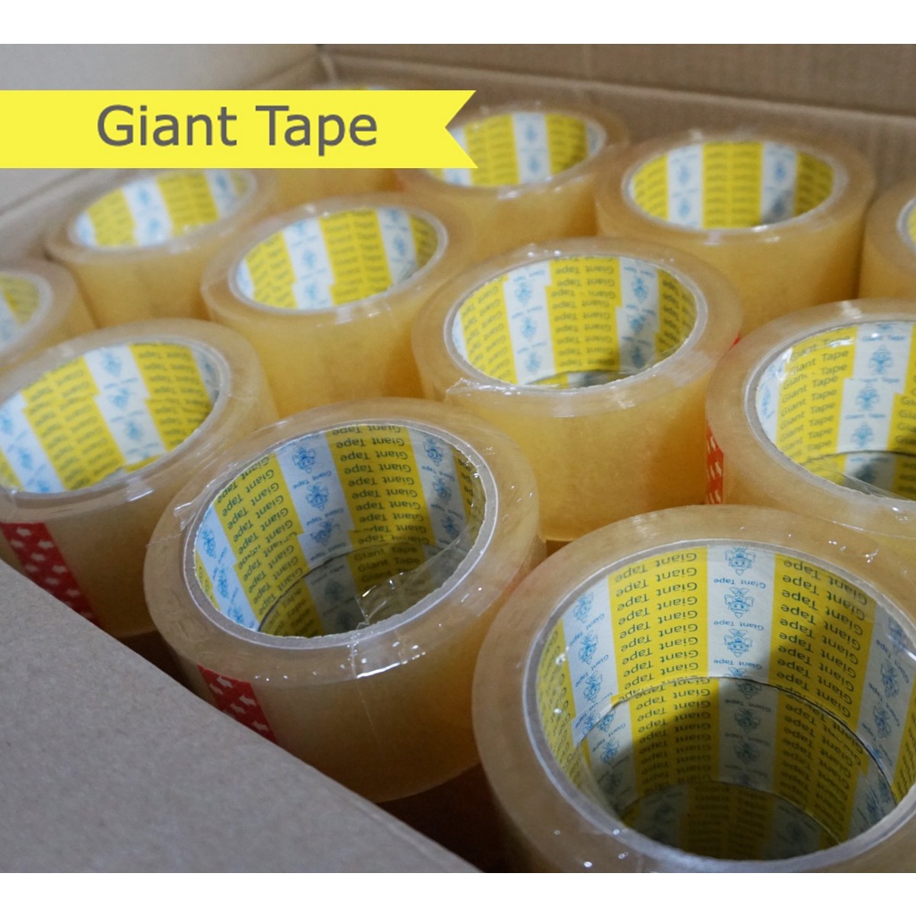 ยกลัง72ม้วน เทปใส เทปน้ำตาล 2" 45และ100หลา Giant tape รุ่นเฮงๆปังๆ ...