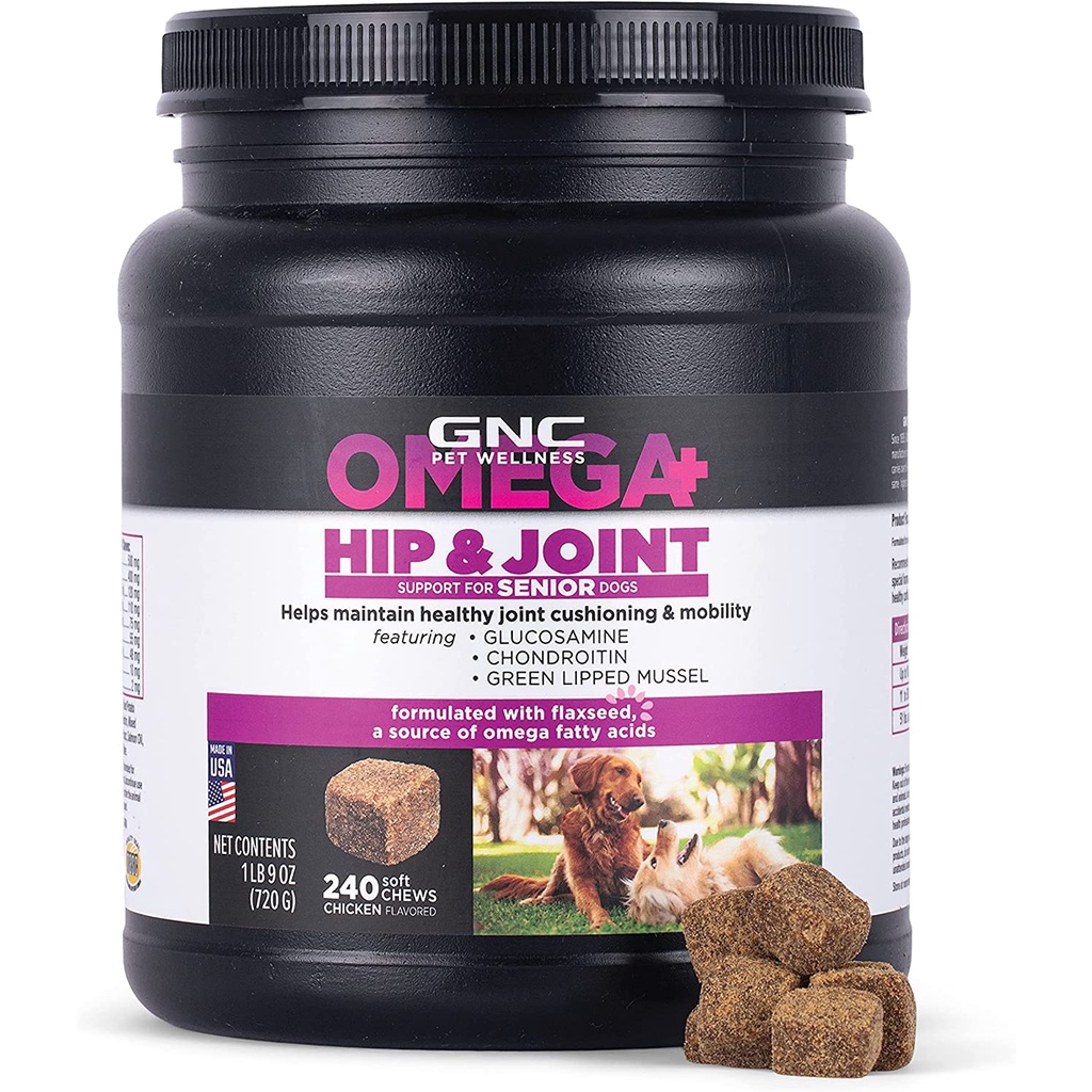 GNC Omega Hip & Joint SENIOR อาหารเสริมบำรุงข้อต่อ สุนัขอายุ 5 ปีขึ้นไป ...