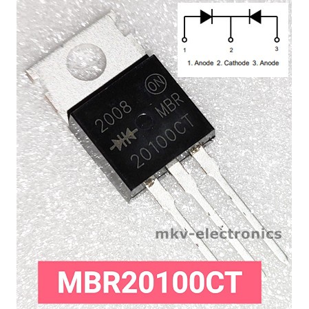 (1ตัว) MBR20100CT , DIODE 20A 100V TO-220AB หลังเหล็ก | Shopee Thailand