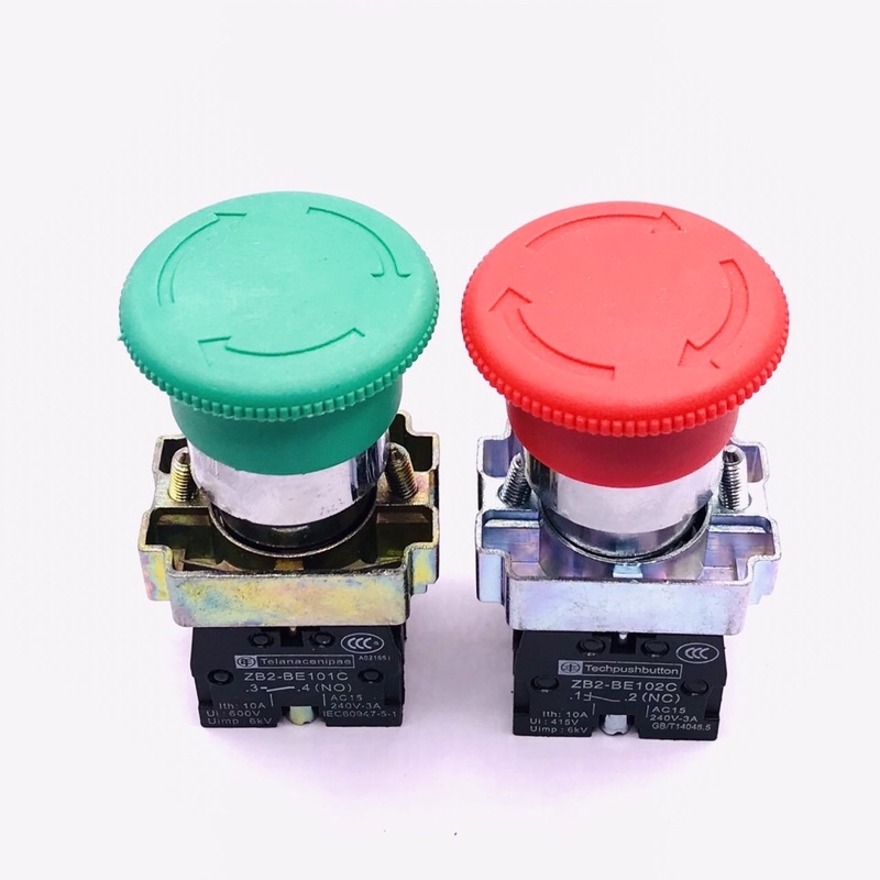 ZB2-BE101Cสวิทซ์อีเมอร์กดติด บิดดับ ขนาดคอ22mm 10A 1NO 1NC มีของพร้อมส่งในไทย | Shopee Thailand