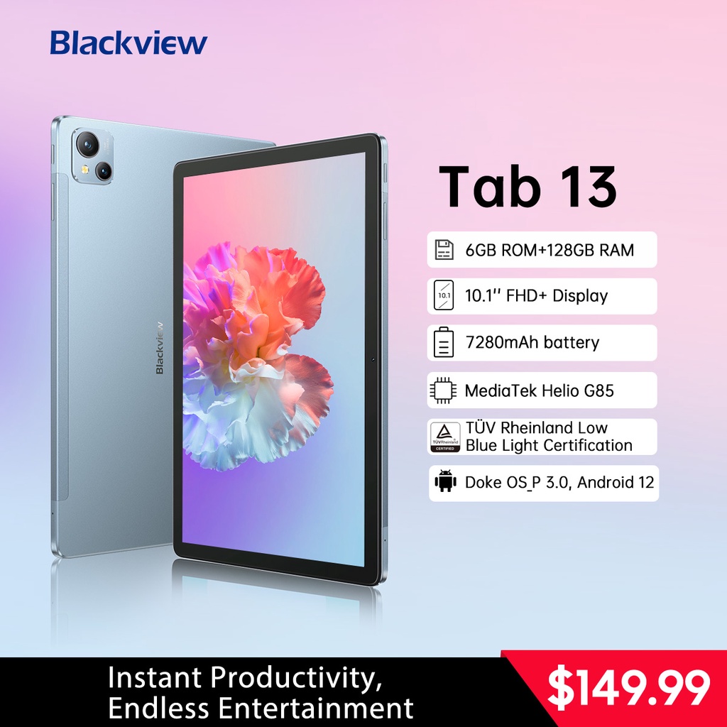 Blackview Tab 13 Pro แท็บเล็ต Android 10.1 นิ้ว FHD + จอแสดงผล 8GB Ram ...
