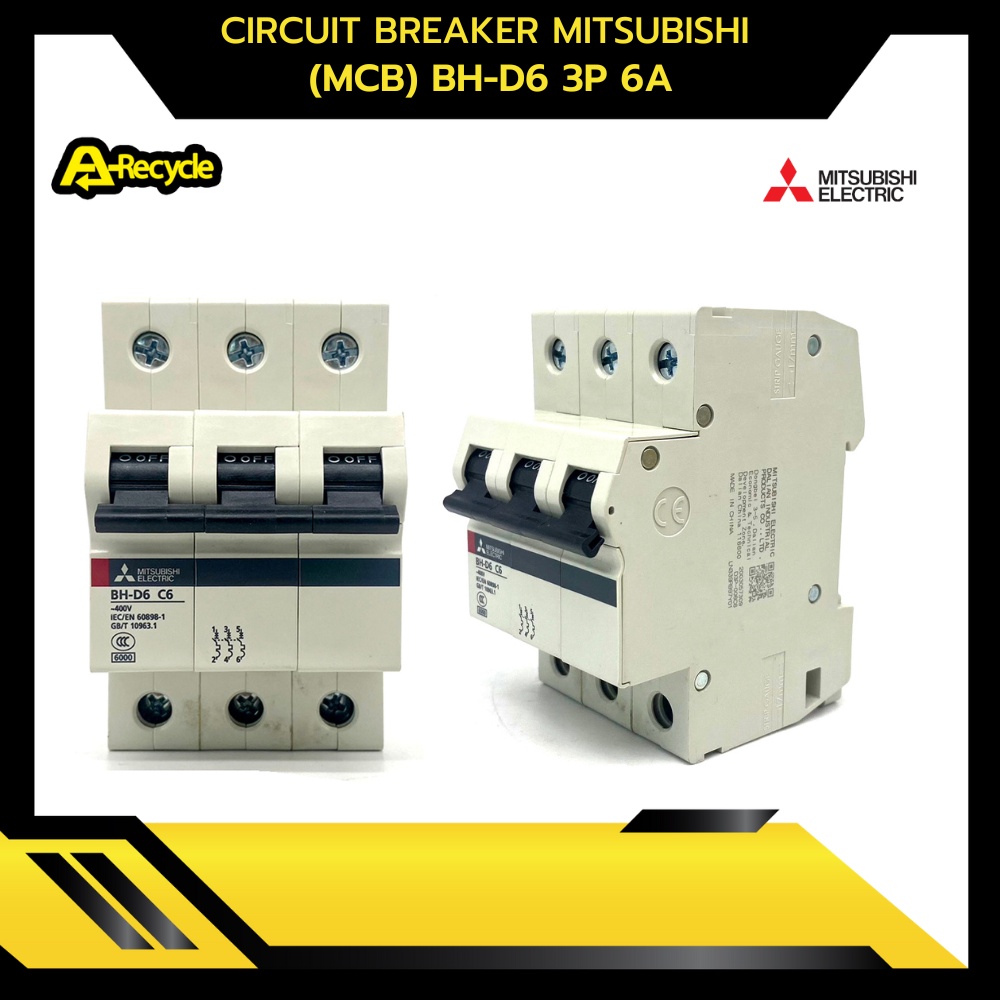 CIRCUIT BREAKER MITSUBISHI (MCB) BH-D6 3P 6A | Shopee Thailand