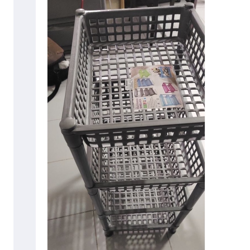 Big one Brand ชั้นวางของ 4 ชั้น สีเทา รับน้ำหนักได้ 10kg. ถอดประกอบได้ ...