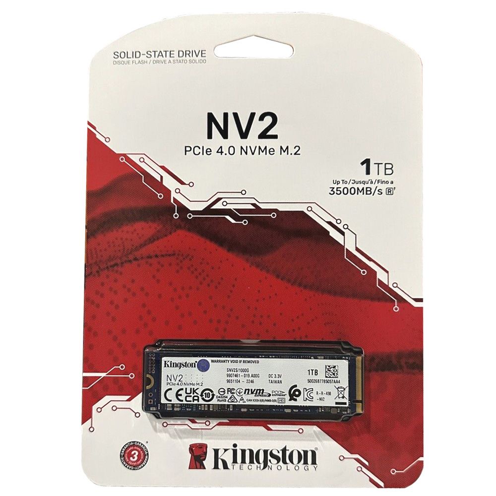 Kingston NV2 1TB PCIe 4.0 NVMe M.2 2280 SSD, SNV2S/1000G (R:3500MB/s W:2100MB/s) | Shopee Thailand