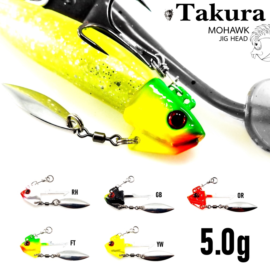 TAKURA MOHAWK 3.5-5-7-10-15-20g *** หัวจิ๊ก แบกเบ็ด ไม่ติดขยะ ของแท้ ...