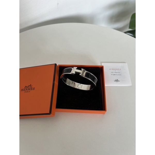 Hermes clic H size pm สีดำอะไหล่เงิน | Shopee Thailand
