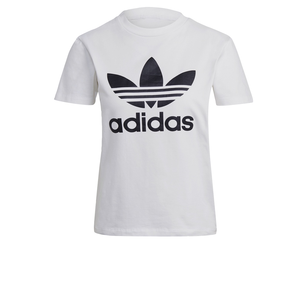 adidas ไลฟ์สไตล์ เสื้อยืด Adicolor Classics Trefoil ผู้หญิง สีขาว ...