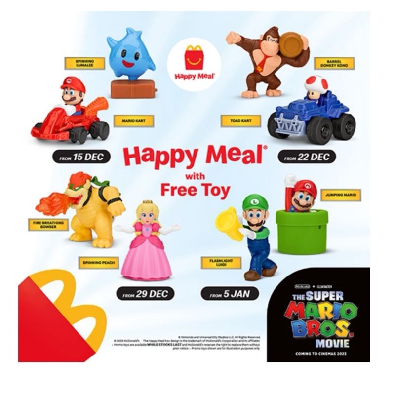 The Super Mario Bros. Movie ซุปเปอร์มาริโอ้Happy Meal MC Donald Toy ...