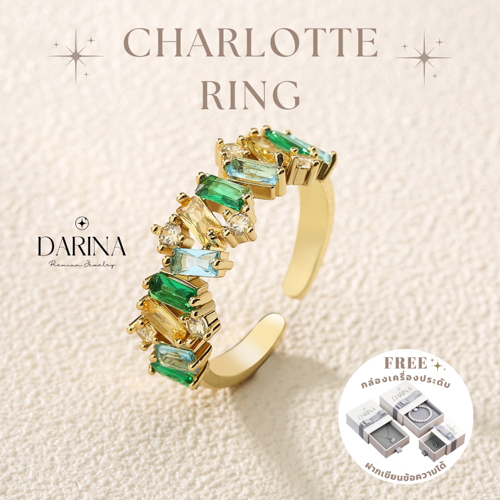 [กดติดตาม ลด100.-] Charlotte Ring แหวน พร้อมกล่องเครื่องประดับ เขียนการ์ดได้ Darina Jewelry ...