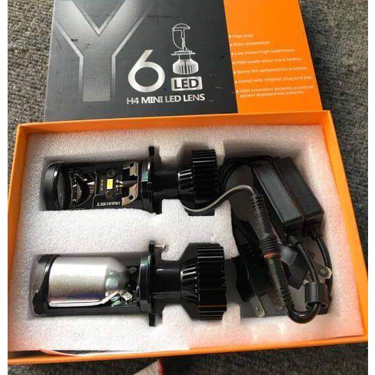 (ของแท้ 100%)รุ่นใหม่2022 1คู่ หลอดไฟหน้าLedมินิโปรเจคเตอร์ รุ่นY11 Y8 Y7 Y6 ขั้ว H4 RHD ไฟหน้า ...