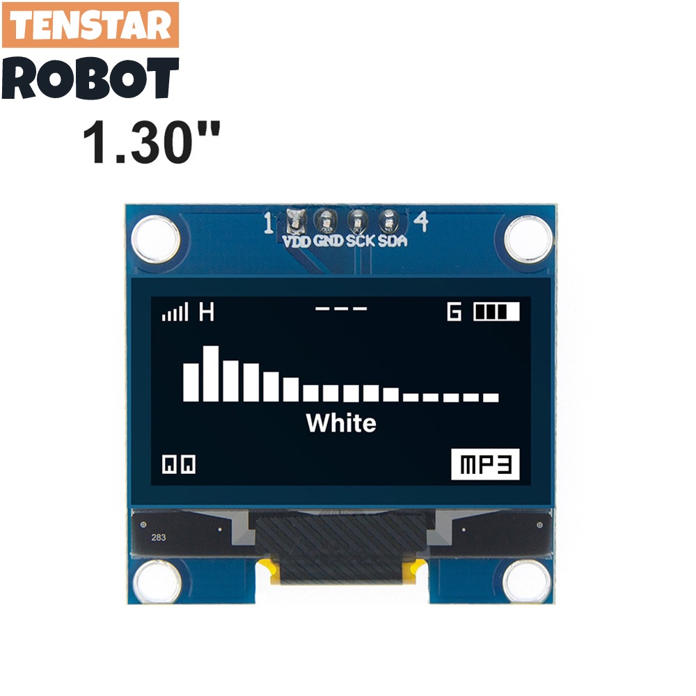โมดูลหน้าจอ OLED 1.3 นิ้ว 128X64 1.3 นิ้ว OLED LCD LED 1.3 นิ้ว IIC I2C ...