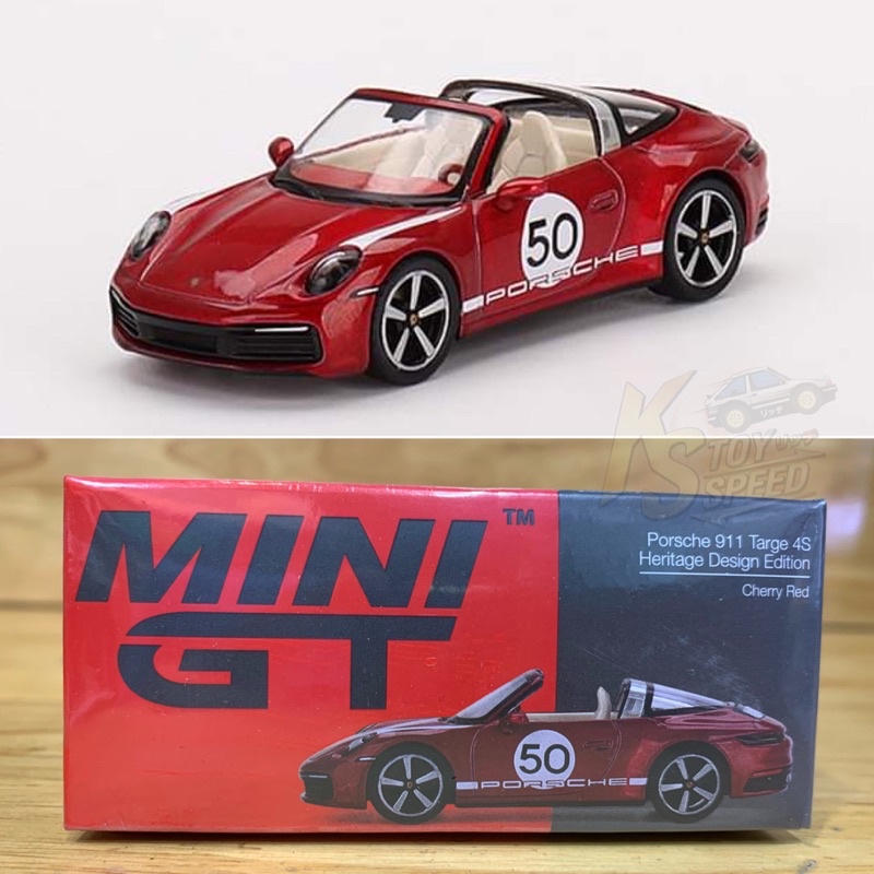 MINI GT Porsche 911 Targa 4S Heritage Design Edition Cherry Red ...
