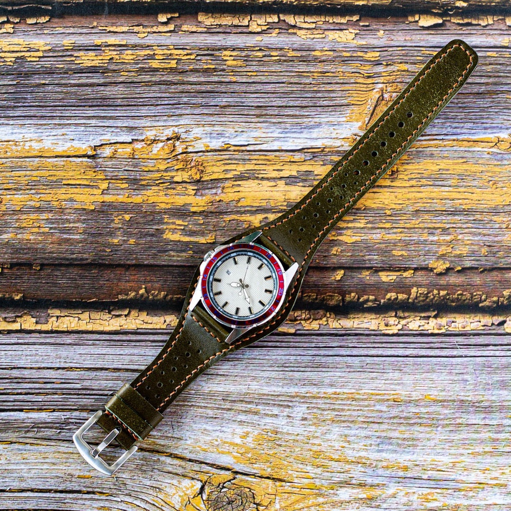 สายนาฬิกาข้อมือหนังแท้-รุ่น Vintage-HQ (นาฬิกาไม่รวมในรายการขาย) Full bund strap Leather watch ...